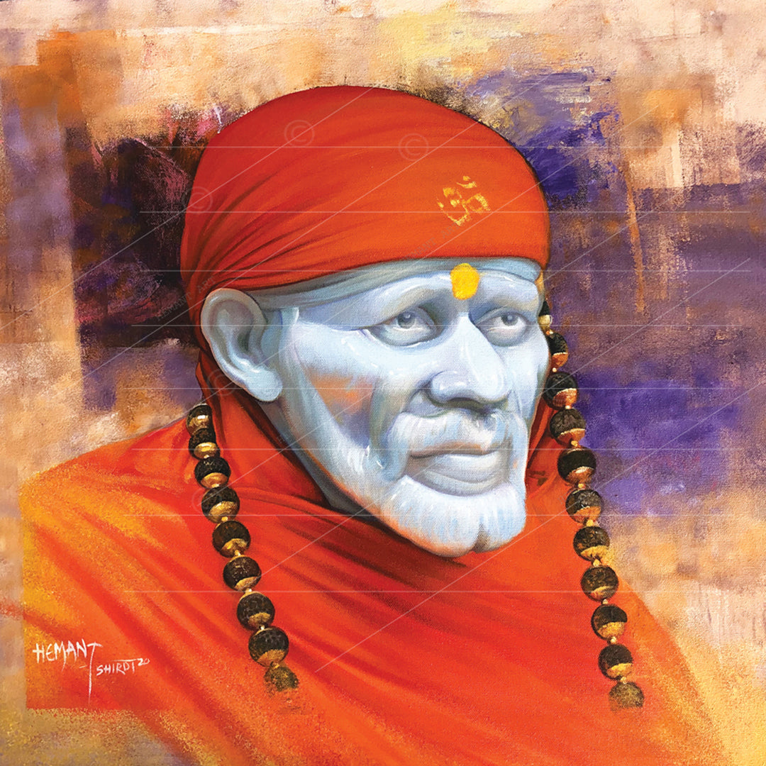 Shirdi Sai Baba Pencil Sketch on Board | Sai Baba Face Portrait | Phot ...